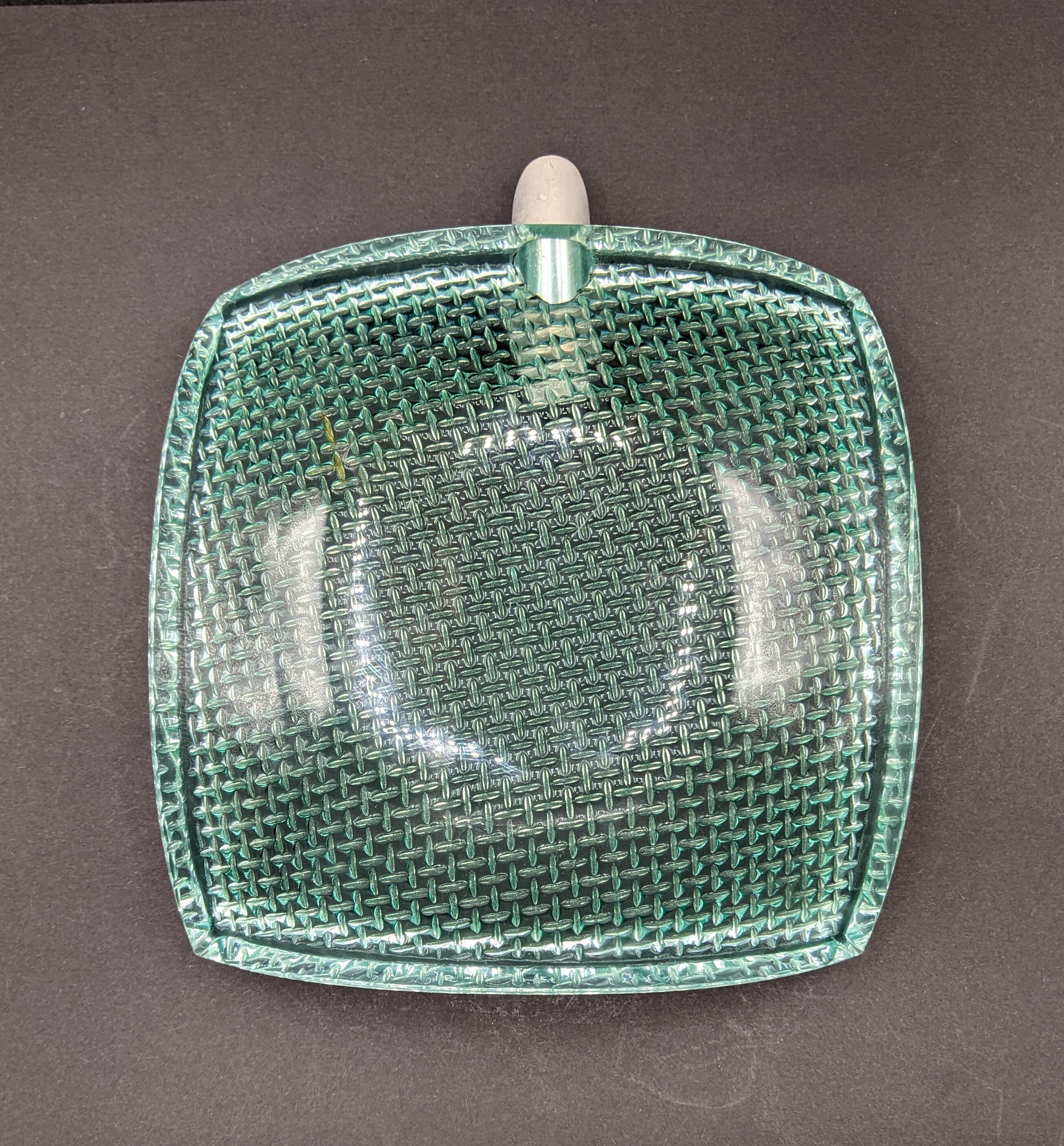 Signed STEPHEN SCHLANSER Art Glass Cigar Ashtray Heavy Grid - Etsy