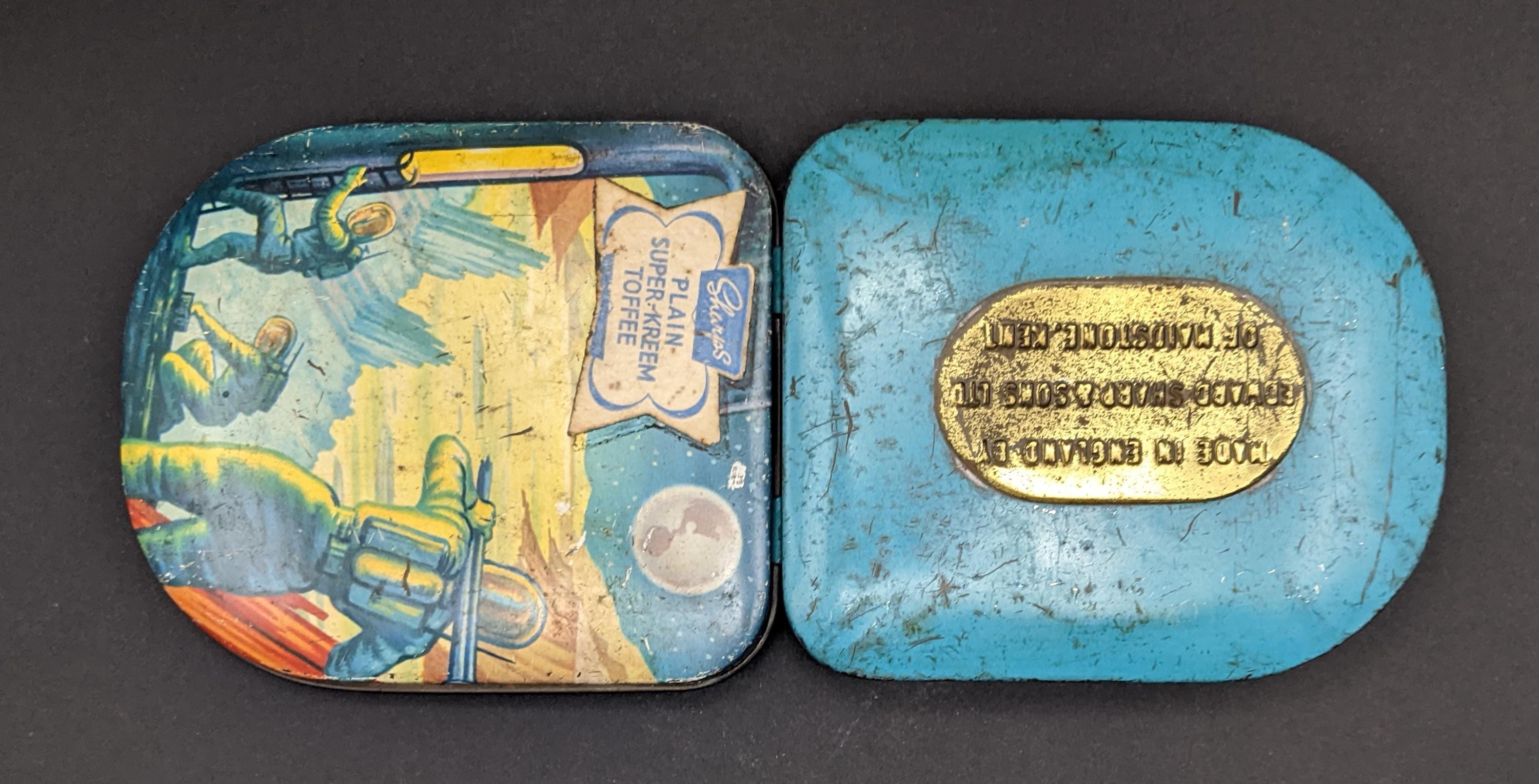 1950's SHARPS 'plain Super-kreem Toffee' Astronaut Tin, Rare 'edward ...