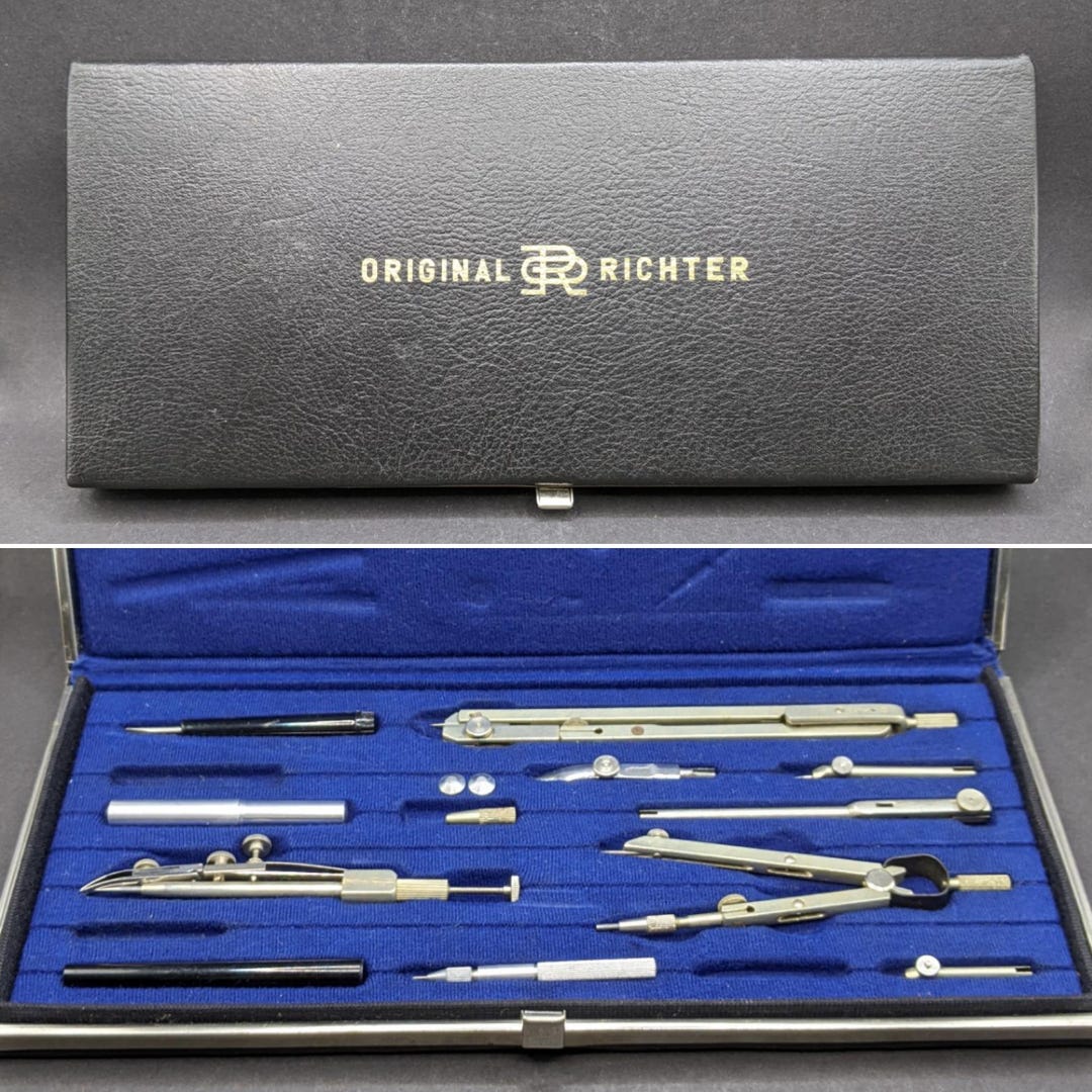 1970's ORIGINAL RICHTER German Draftsman Technical Drawing Instrument ...