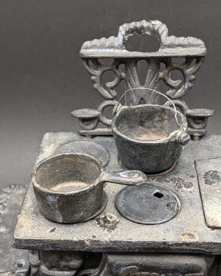 1950's Replica 'crescent' Cast Iron Miniature Stove, Doll's House Stove ...