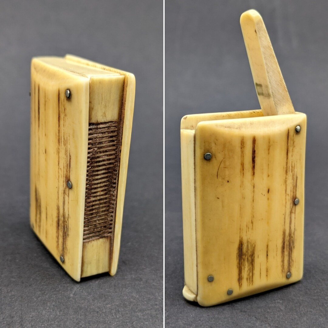 Antique Bone Matchstick Vesta Case Early 1900's Bovine - Etsy