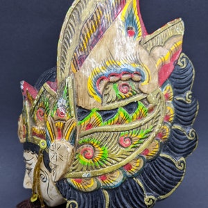 WAYANG GOLEK Indonesian Puppet Head, West Java Folk Art Wooden Head ...