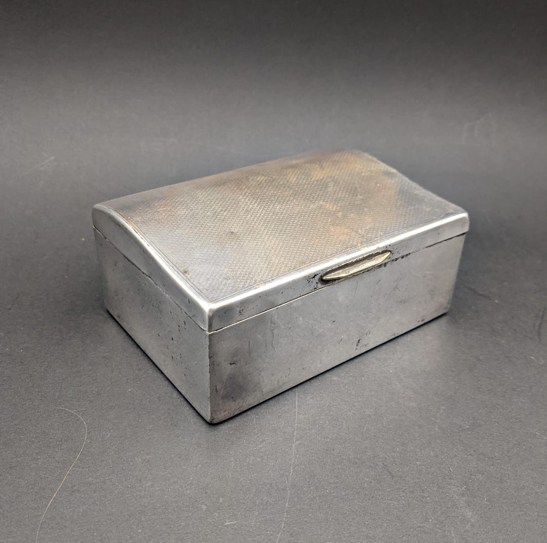 1930's STATE EXPRESS Cigarette Box in Silverplated Brass, English Retro ...