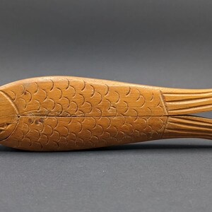 Wooden Folk Art Fish Nutcrackers, Vintage Handcarved Rustic Nutcrackers ...