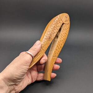 Wooden Folk Art Fish Nutcrackers, Vintage Handcarved Rustic Nutcrackers ...