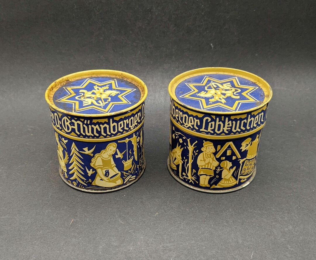 Two 1940's German Lebkuchen Tins From 'heinrich Haeberlein-metzger ...