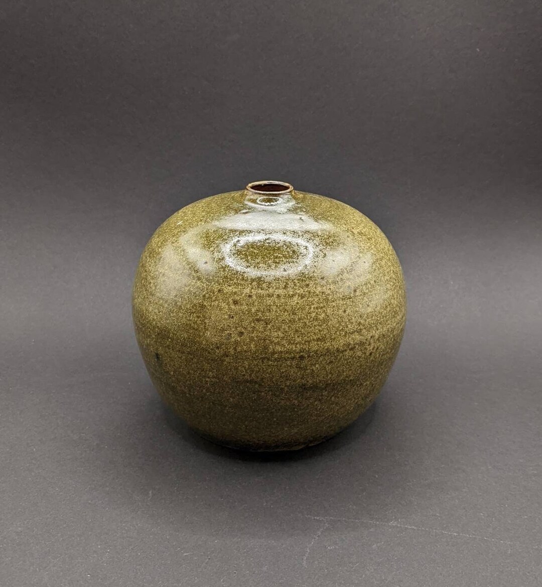 German Studio Pottery Ball Vase, Vintage Handthrown Orb Vase, Ceramic ...