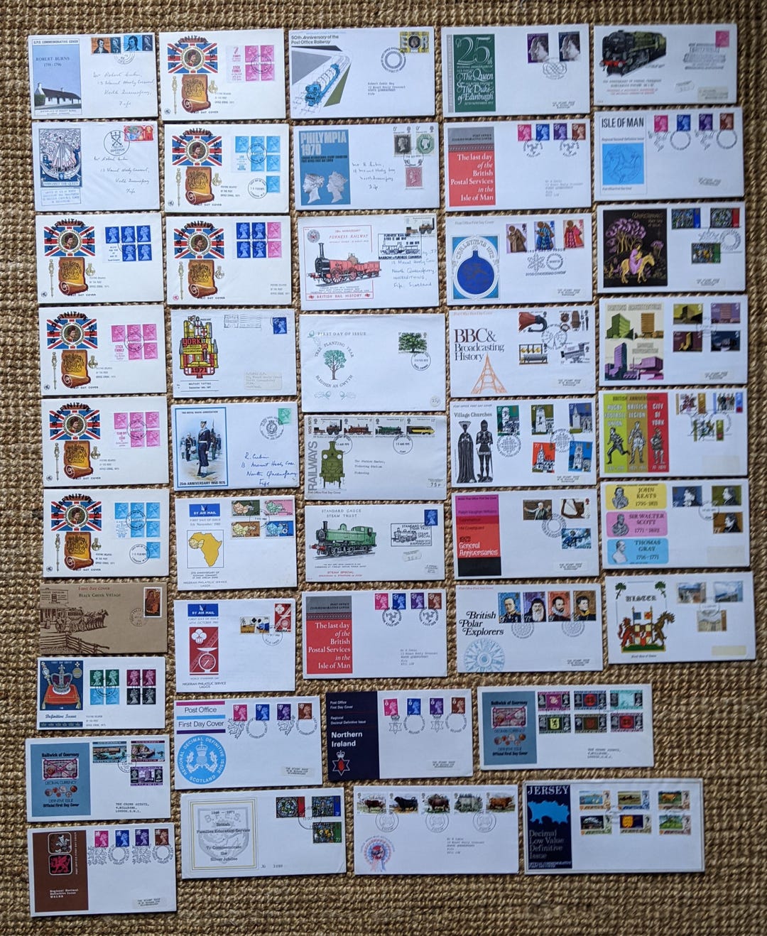 44 First Day Covers/issues Stamps 1966-84, Job Lot Mainly British ...