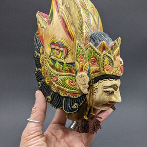 WAYANG GOLEK Indonesian Puppet Head, West Java Folk Art Wooden Head ...