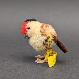 1960's STEIFF Woolen Pom-pom Finch Bird With Tags and Button 6504-43 ...