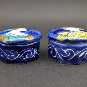 Castelli Censasorte Renaissance Style Italian Porcelain Keepsake Boxes ...