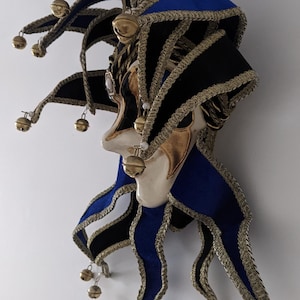 Venetian Jester Masquerade Mask, Large 'made in Italy' Papier Mache ...