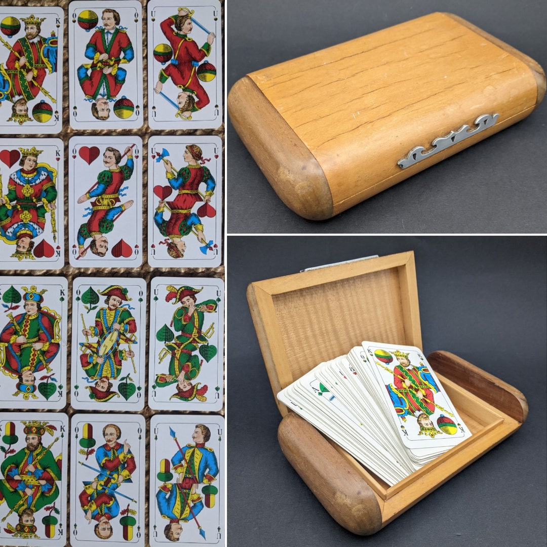 German Card Game 'TAROCK' in Wooden Case, Traditional Bavarian 36 Card ...