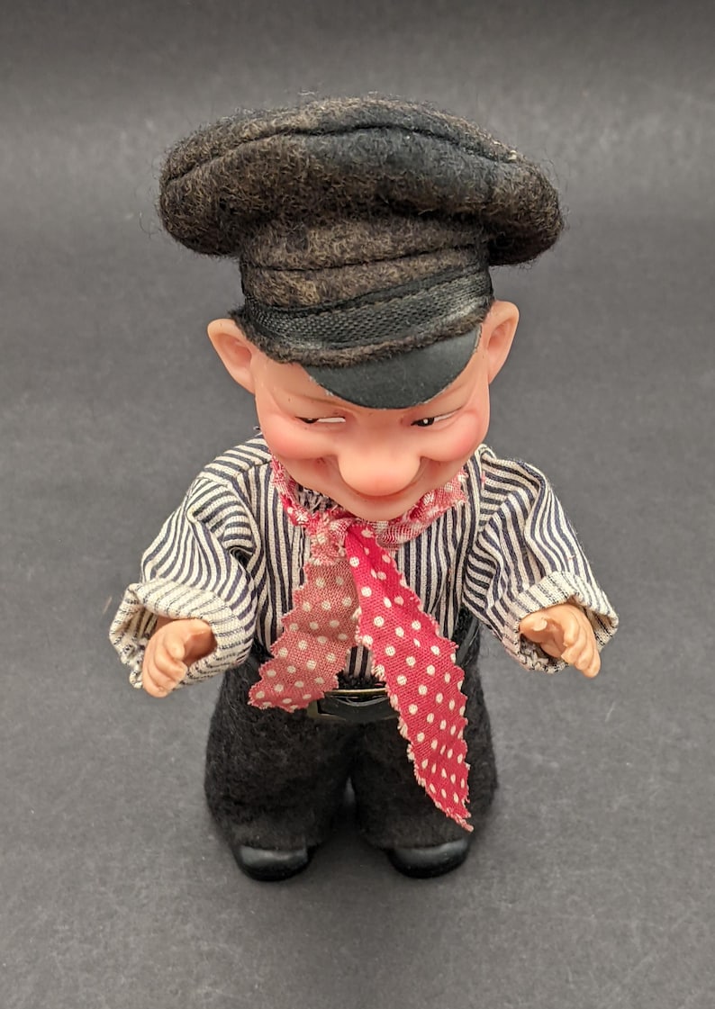 West German MCM Rubber Comic Character Figure/doll, Stamped 'made in ...