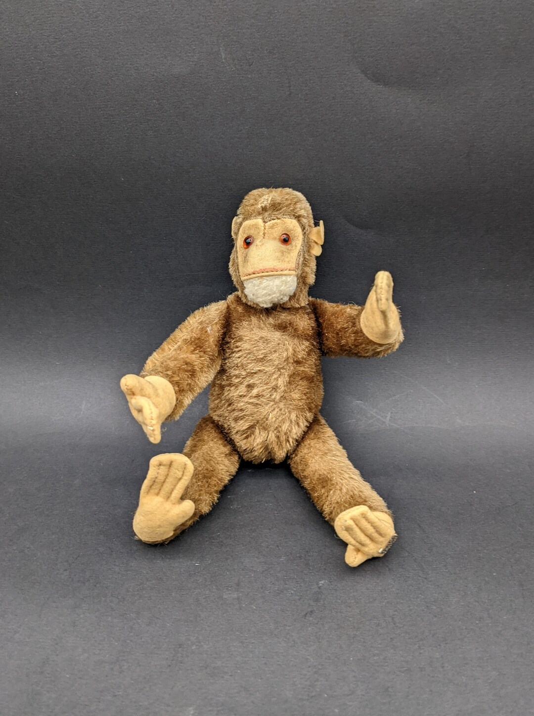1950's German KERSA Jointed Monkey, Mohair Body With Felt Face, Hands ...