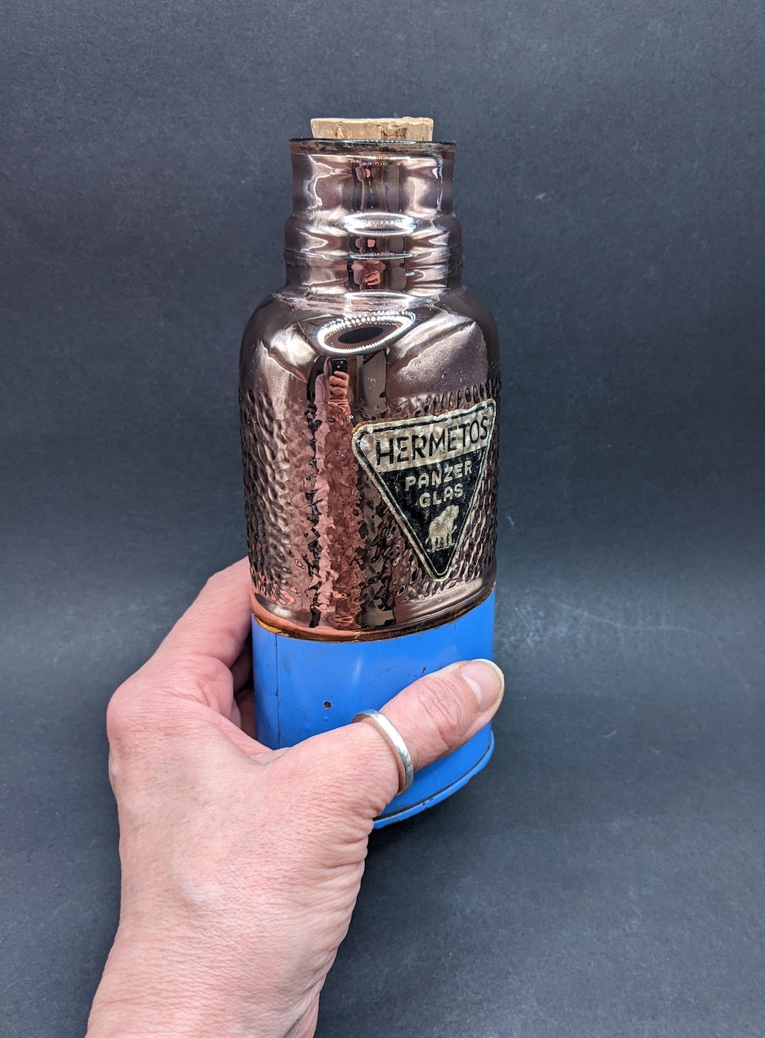 Mid Century 'HERMETOS Panzer Glas' Thermos Flask, German Glass and ...