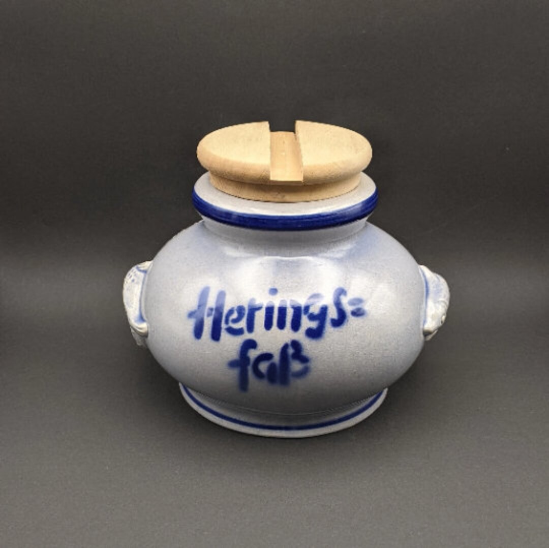 Vintage German Herring Pot, Salt Glaze 'heringsfaß', Herring Crock Pot ...