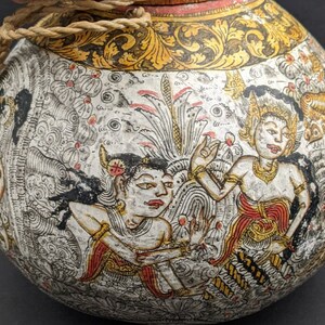 Balinese 'kamasan' Painted Lime Gourd, Incredible Handpainting of ...