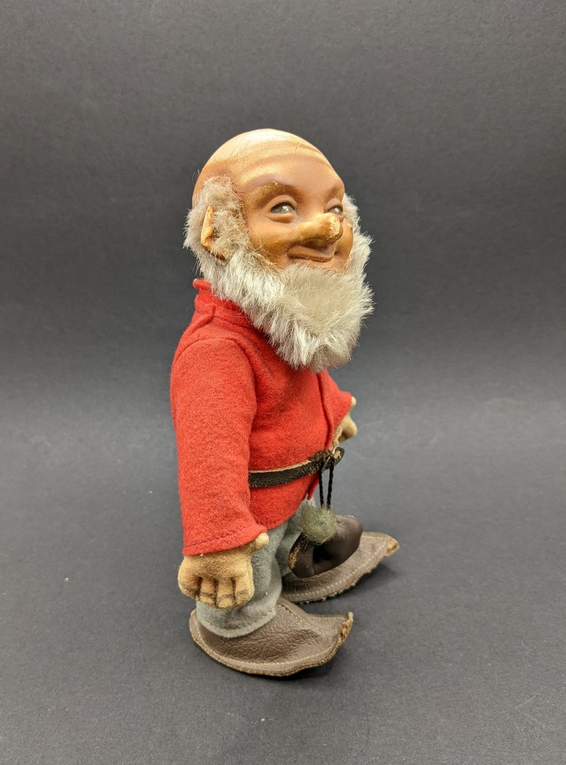 1960's STEIFF 'pucki' Dwarf Figure, German Steiff Rubber and Felt PUCKI ...