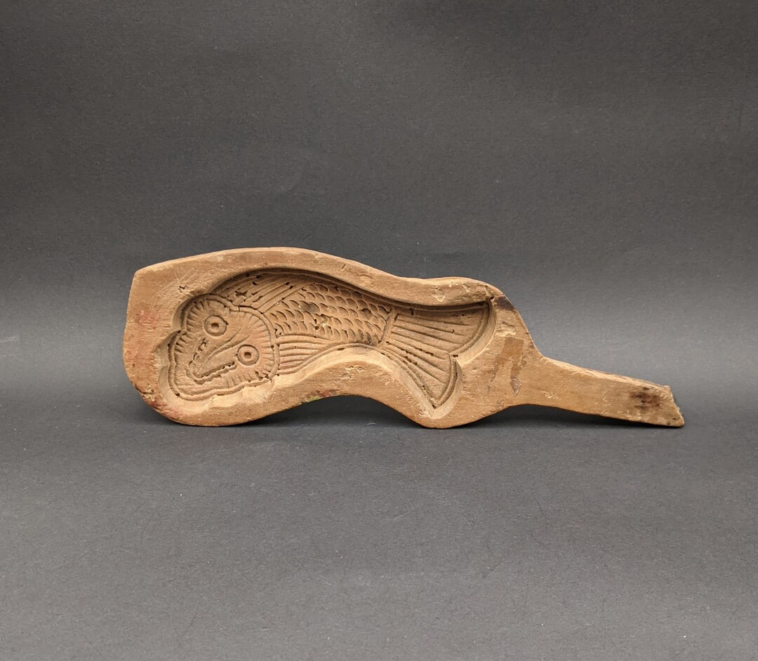 Japanese Fish KASHIGATA Traditional Wooden Cake Mold, Original Vintage ...