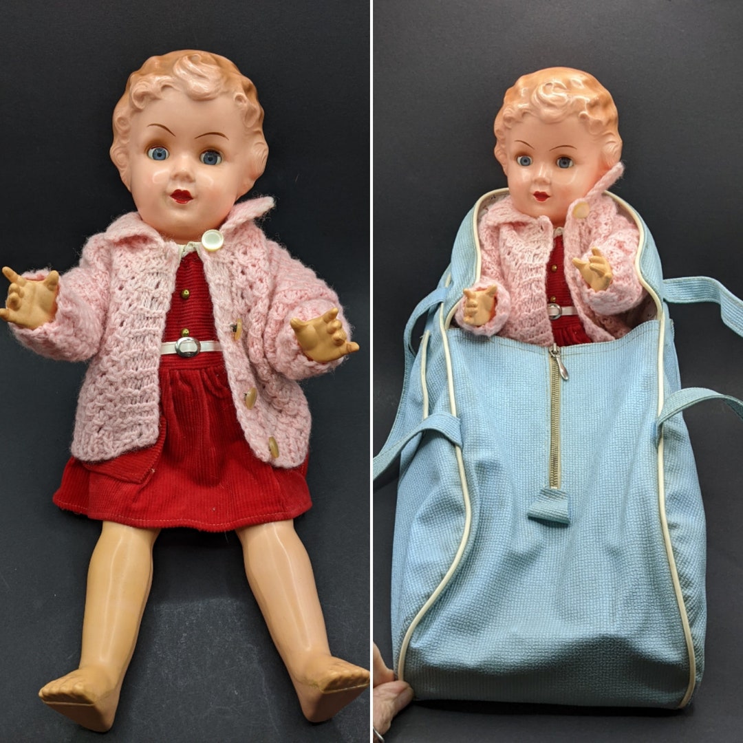 1950's German 'PREH WERKE' No.37 Celluloid Doll and Carrycot, Vintage ...