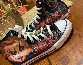 Hand Painted Horror Shoes - Etsy