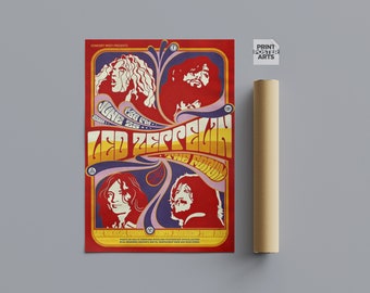 Led Zeppelin Wood Poster - Etsy