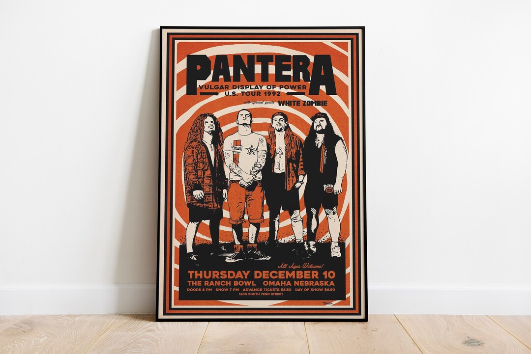 Pantera Concert Poster Sign Pantera Wall Art Psychedelic - Etsy UK