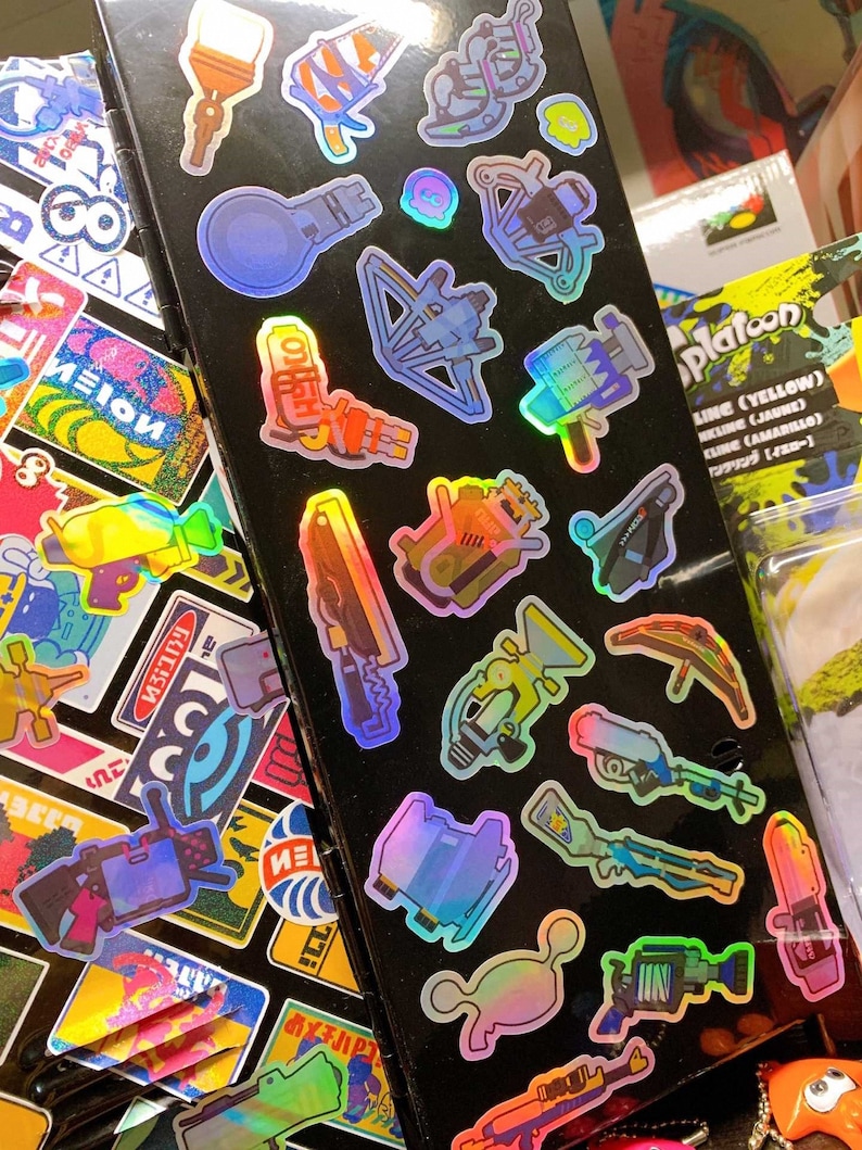 Splatoon Weapons Stickers Splatoon Inspired Fan-art Badge Stickers 55 ...
