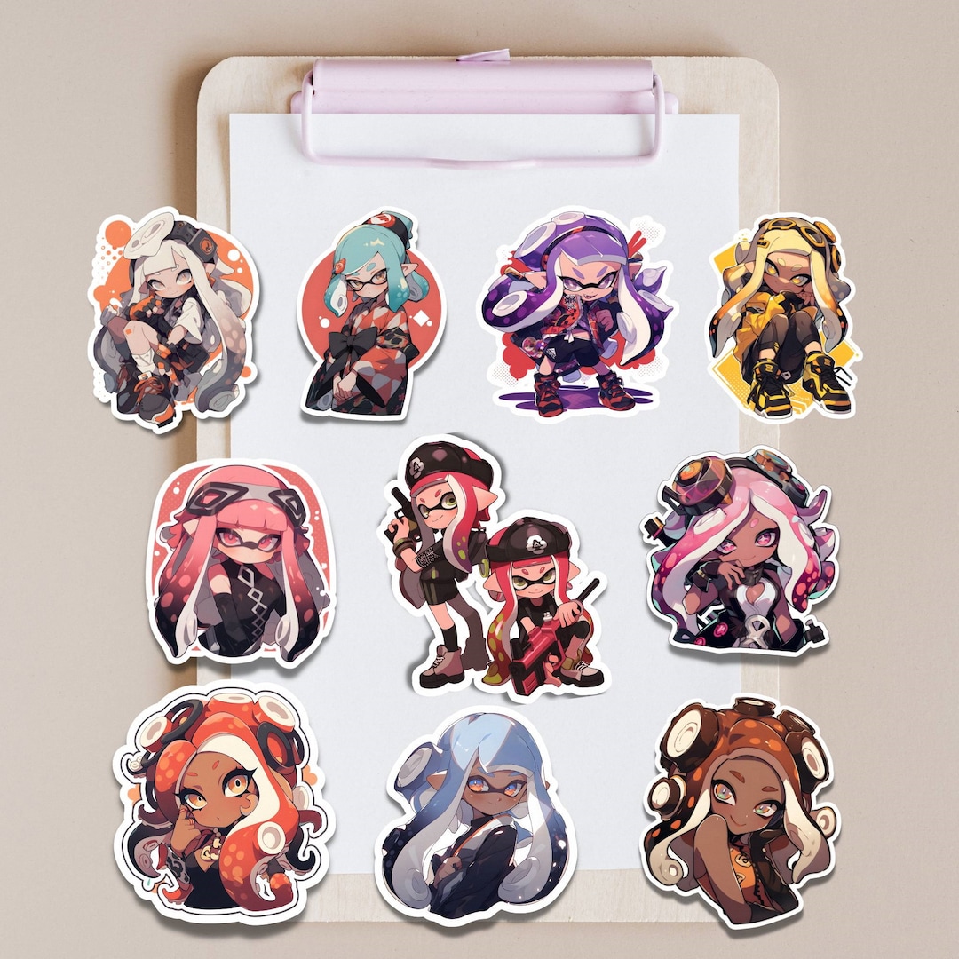 Splatoon Stickers Splatoon Inspired Fan-art Badge Stickers 10 - Etsy