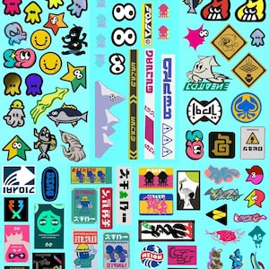 Splatoon Stickers Splatoon Inspired Fan-art Badge Stickers - Etsy