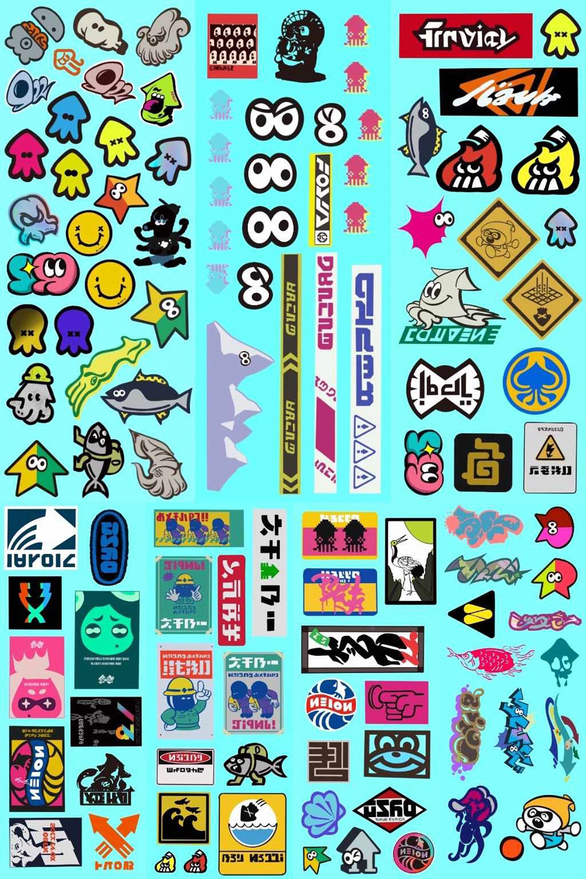 Splatoon Stickers Splatoon Inspired Fan-art Badge Stickers - Etsy UK