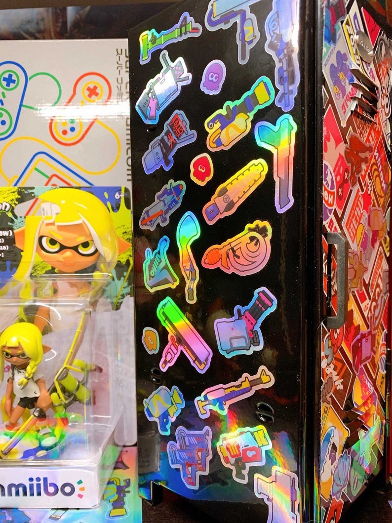 Splatoon Weapons Stickers Splatoon Inspired Fan-art Badge Stickers 55 ...