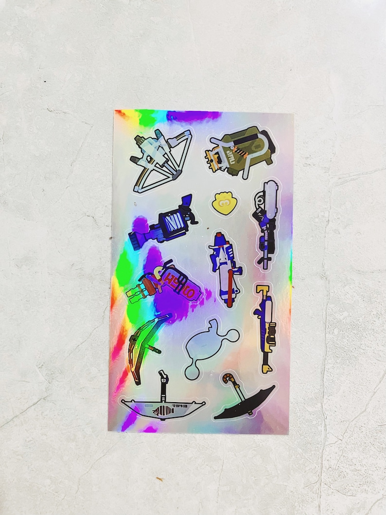 Splatoon Weapons Stickers Splatoon Inspired Fan-art Badge - Etsy
