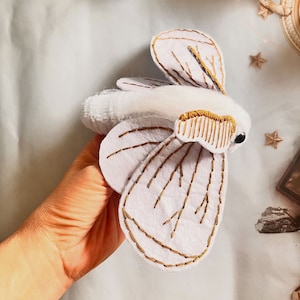 Whimsical Fuzzy Moth Plush Charm Keychains Art Accessories - Etsy