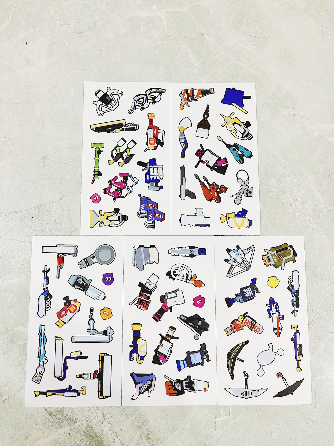 Splatoon Weapons Stickers Splatoon Inspired Fan-art Badge - Etsy