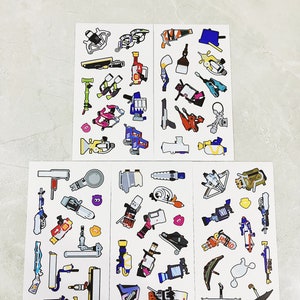 Splatoon Weapons Stickers Splatoon Inspired Fan-art Badge Stickers 55 ...
