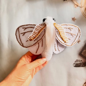 Whimsical Fuzzy Moth Plush Charm Keychains Art Accessories - Etsy