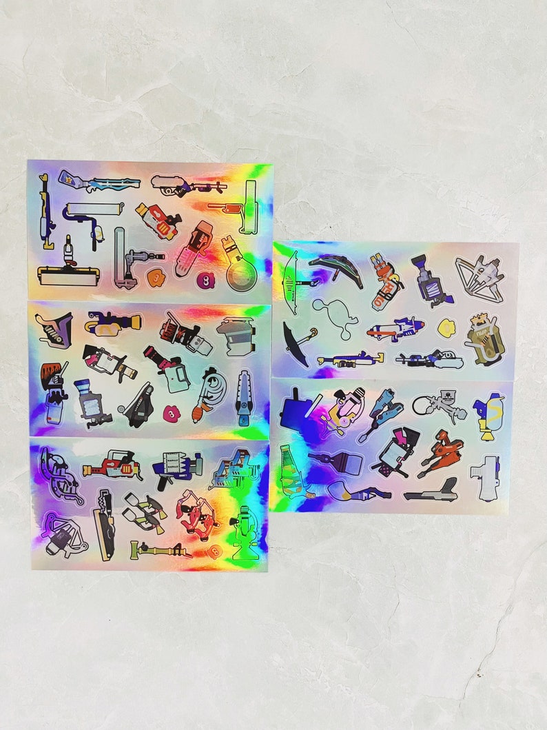Splatoon Weapons Stickers Splatoon Inspired Fan-art Badge - Etsy