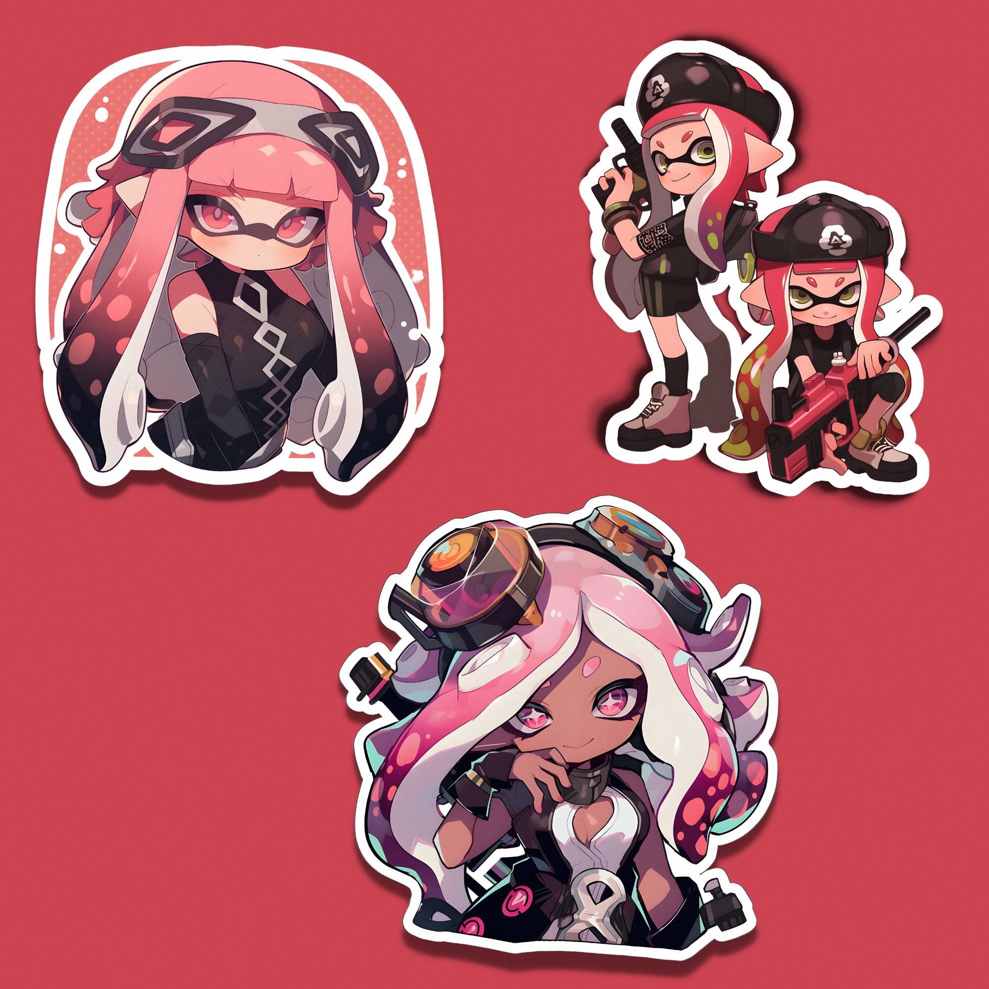 Splatoon Stickers Splatoon Inspired Fan-art Badge Stickers 10 - Etsy