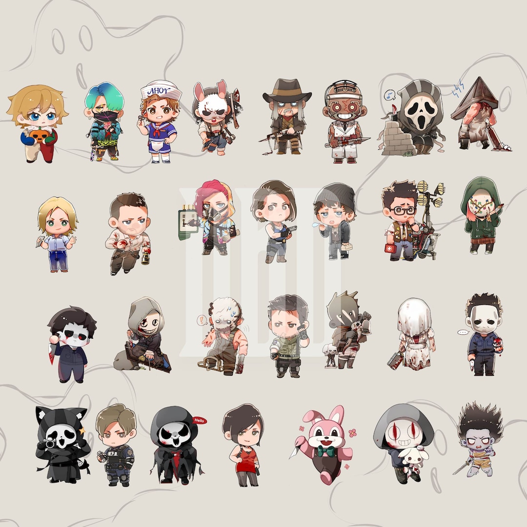 DBD Killer Stickers Bundle Spooky Sticker Dbd Stickers Vinyl Sticker - Etsy