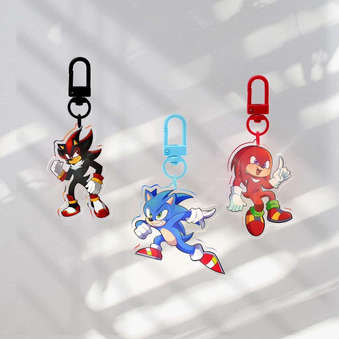Sonic the Hedgehog | 7cm Acrylic Keychain Charm Gift - Etsy