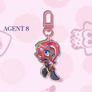 Splatoon Inspired Fan-art Keychain Charm Agent 3 Agent 4 Agent 8 ...