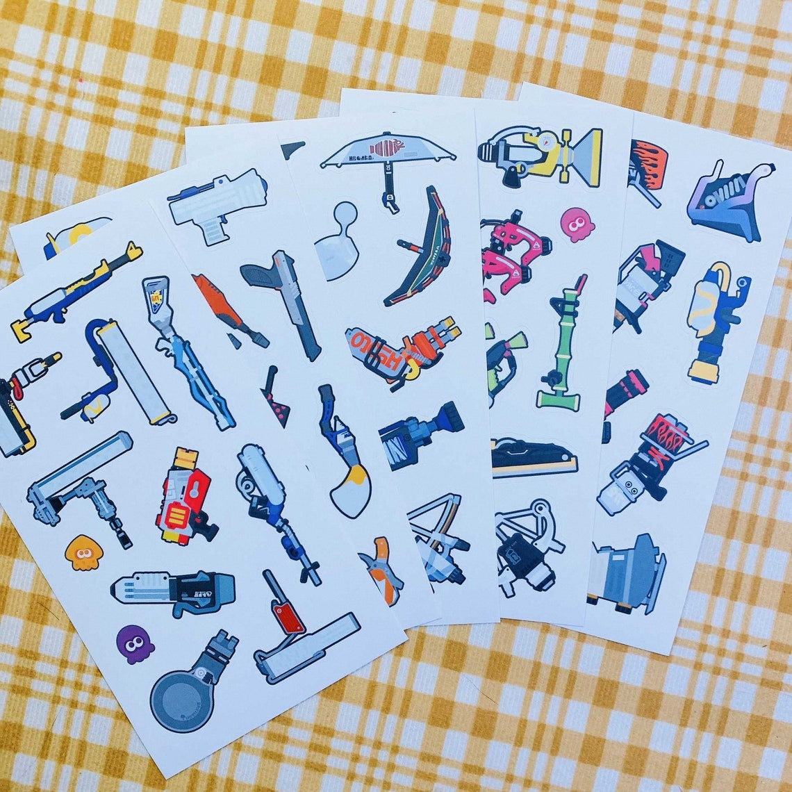 Splatoon Weapons Stickers Splatoon Inspired Fan-art Badge - Etsy