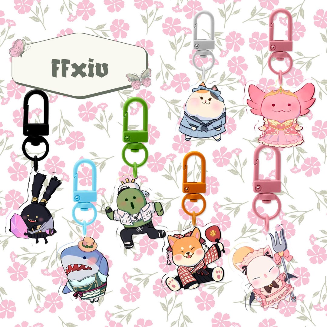 Handmade Final Fantasy XIV (FFXIV) Character Keychain - Custom Hand ...