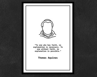 St Thomas Aquinas Print Poster - Etsy