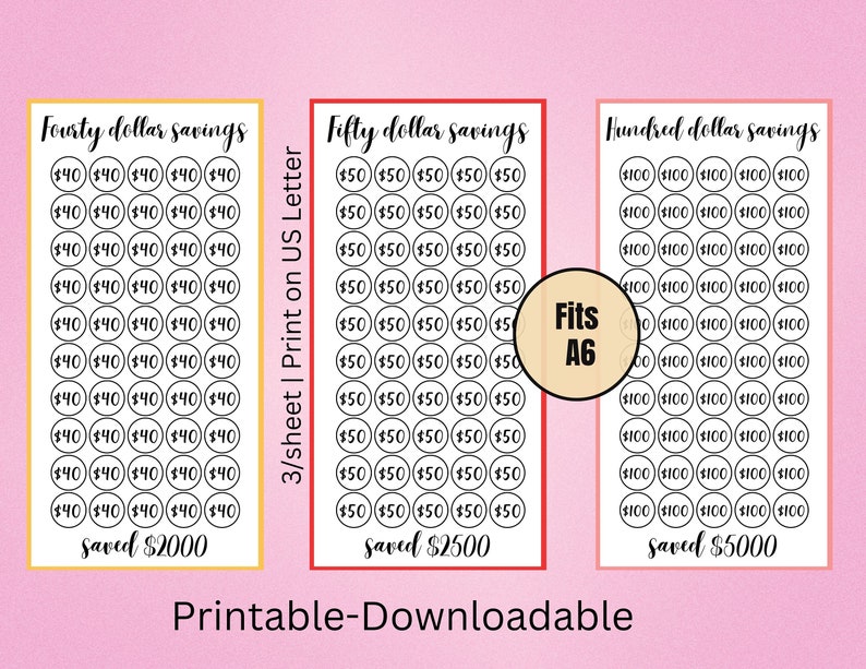 Printable A6 Savings Challenge Bundle Cash Envelope Savings Tracker ... Printable A6 Savings Challenge Bundle Cash Envelope Savings Tracker ...