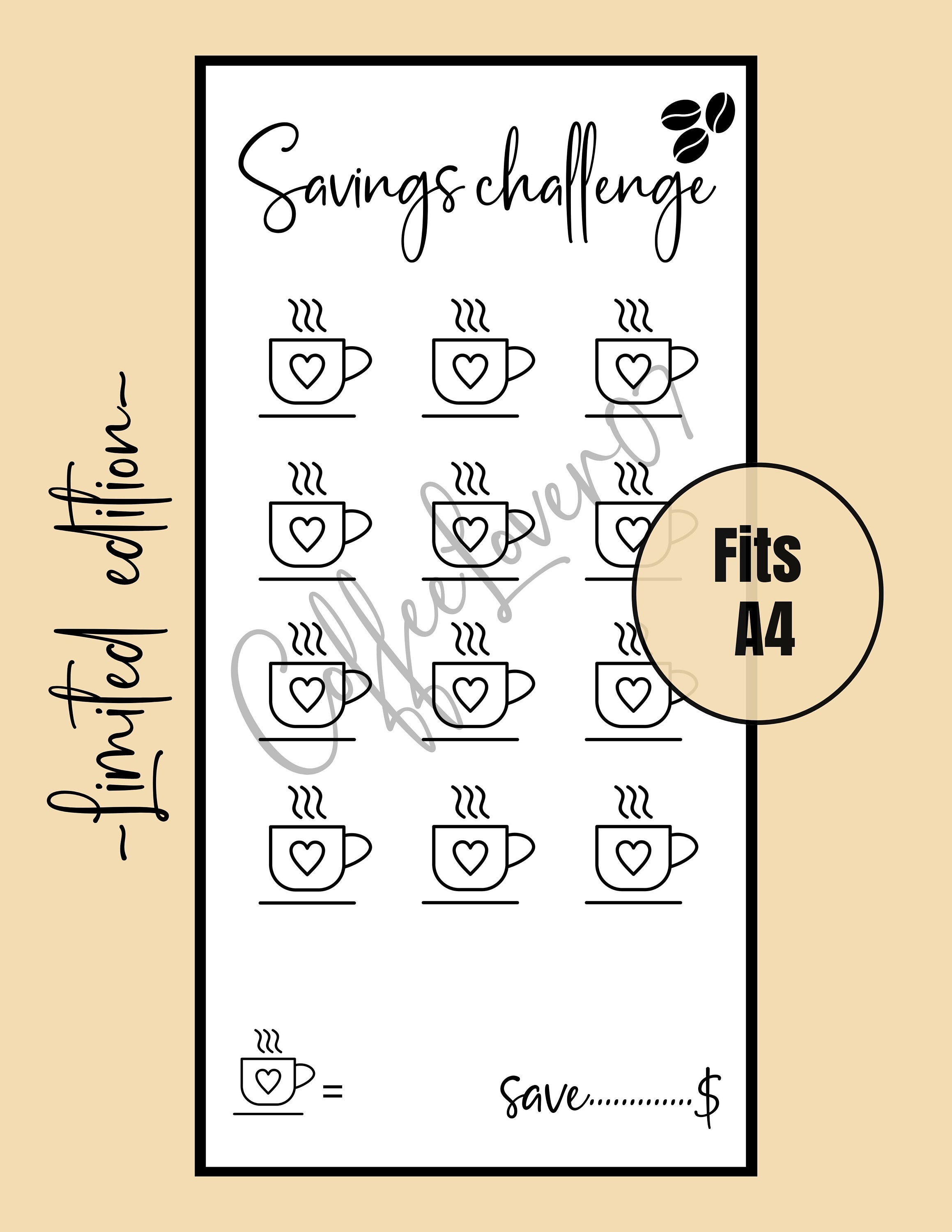 Savings Challenge Printable Savings Challenge Bundle A6 Sized Mini ...