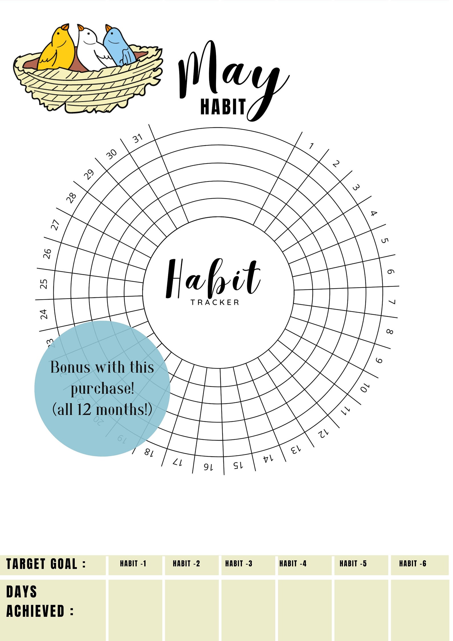 Printable Workout Tracker Daily Exercise Track Monthly Weight Loss ...