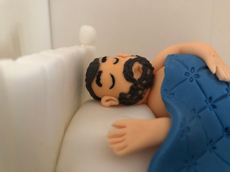Lazy Man in Bed Sleep Personalised Birthday Cake Topper - Etsy UK